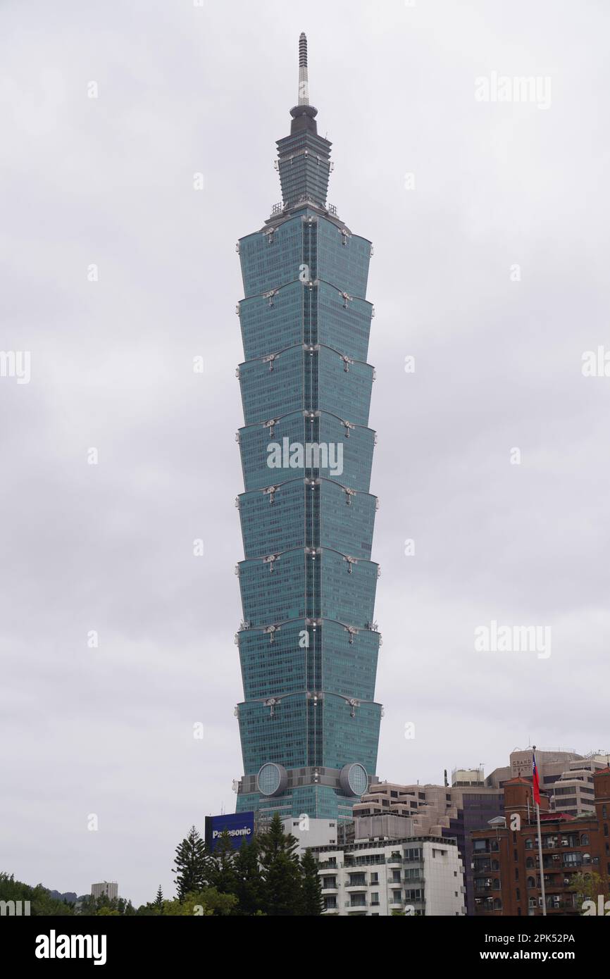 Taipei´s 101 building seen from elephant hill in Taipei, Taiwan Stock ...