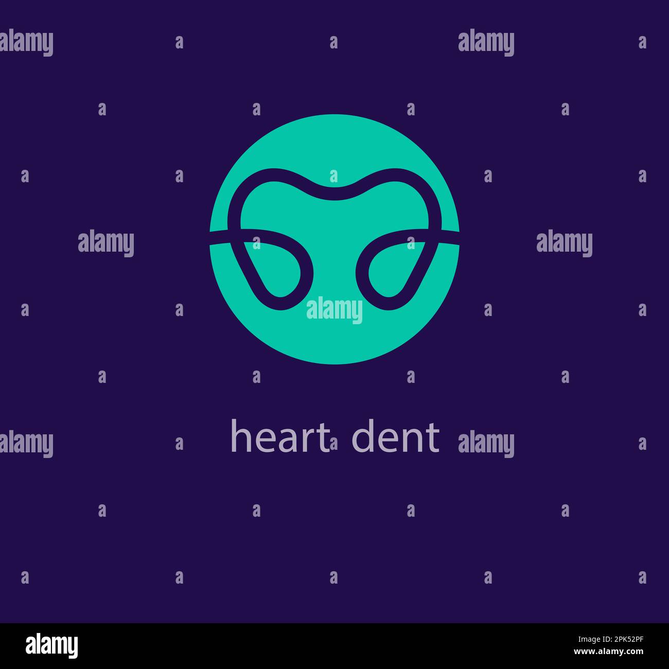 Round heart and dent logo. Unique design. Clinic and dental health logo ...