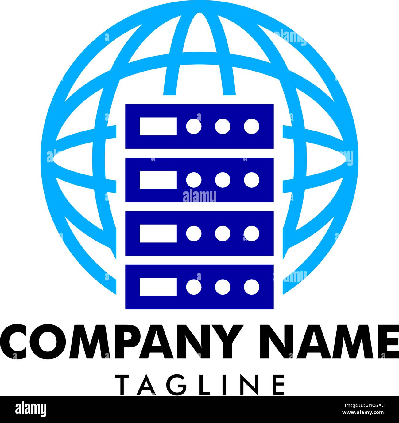 Vector host and planet logo combination, Server and world symbol or ...