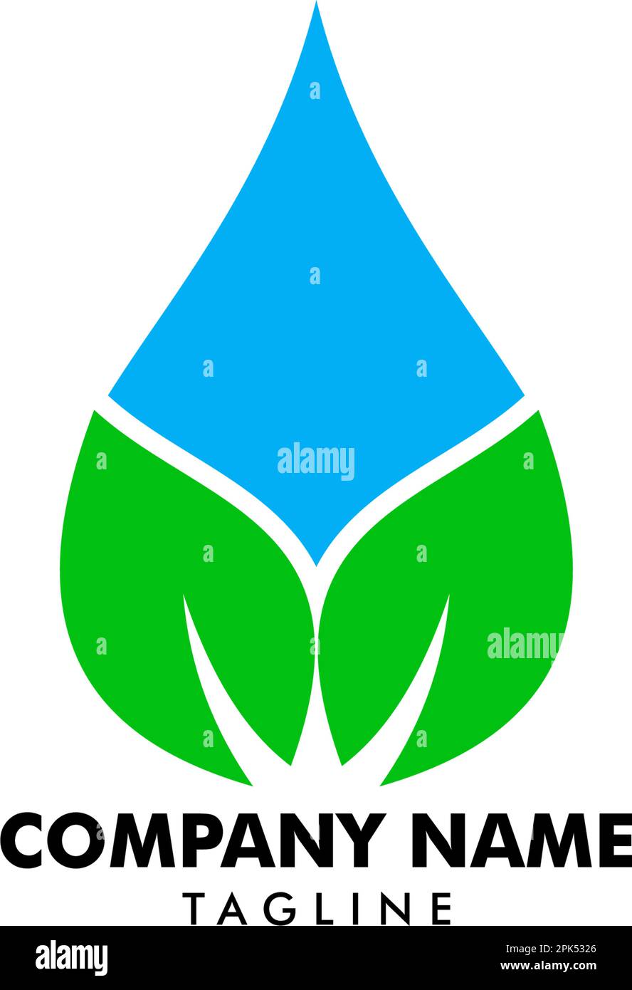 Water drop leaf nature logo design template Stock Vector Image & Art ...