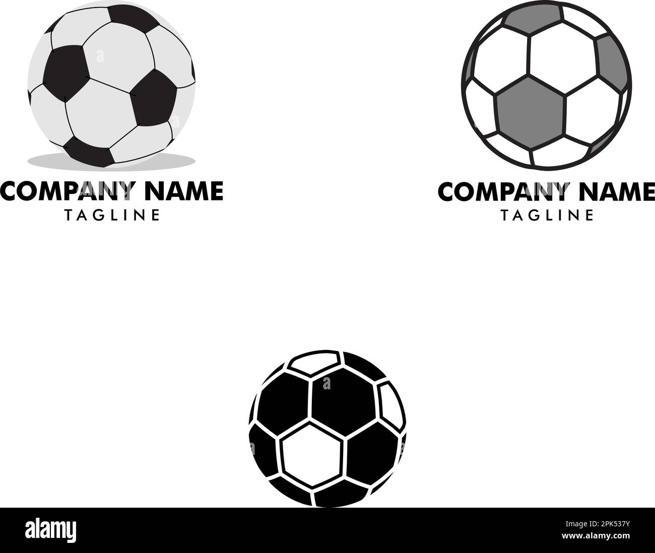 Set of Soccer ball icon logo vector illustration Stock Vector Image ...