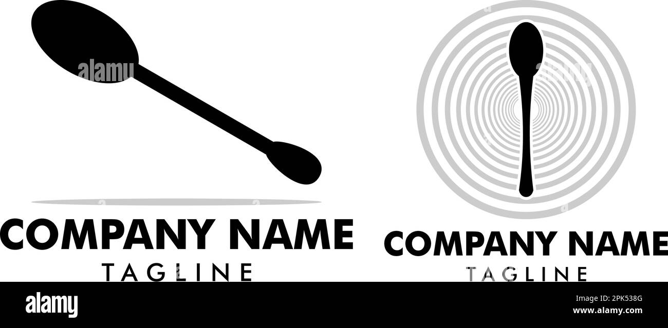 Set of Spoon icon vector logo illustration Stock Vector Image & Art - Alamy