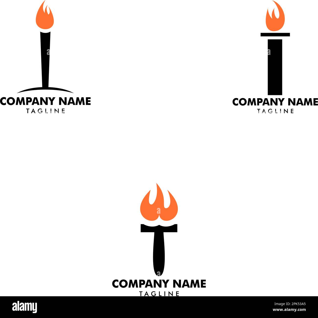 Set of Torch fire vector logo design Stock Vector Image & Art - Alamy