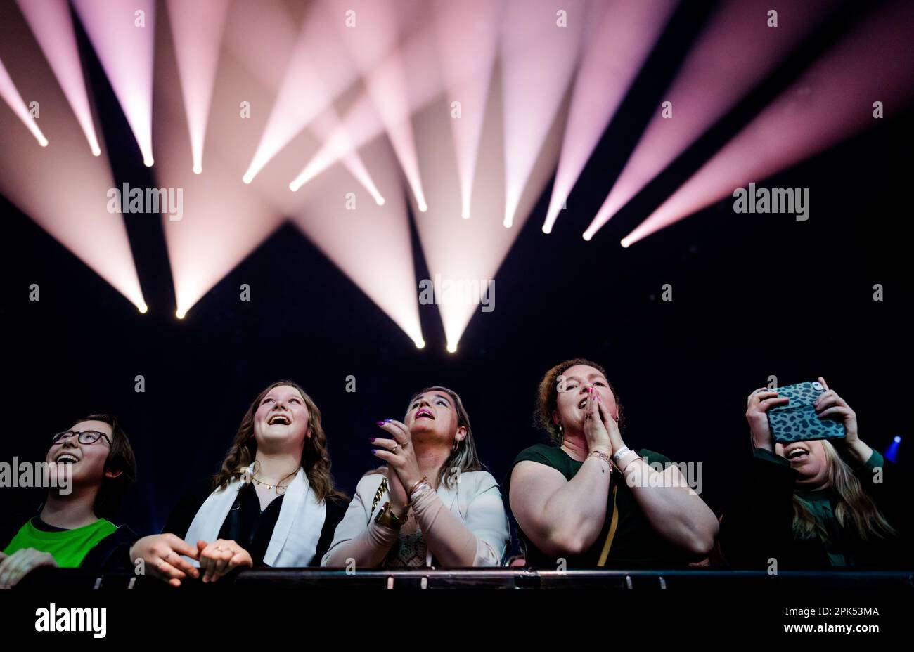 ROTTERDAM - Audience during Nick & Simon's performance at their first ...