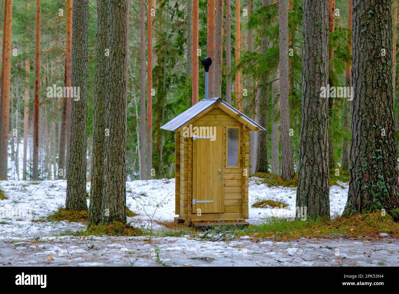 Toilet house in the forest hi-res stock photography and images - Alamy