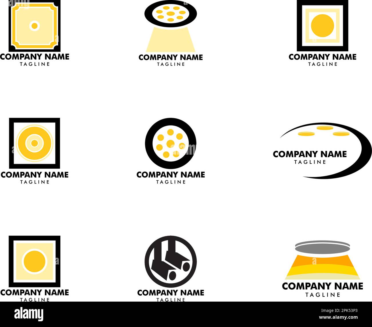 Set of Spotlight icon vector logo illustration Stock Vector Image & Art ...