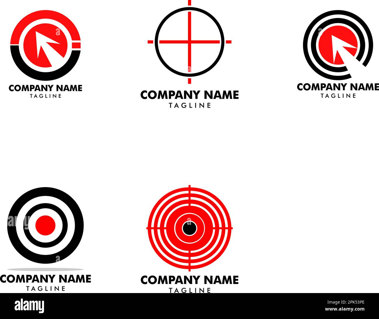 Set of Target logo icon vector template design Stock Vector Image & Art ...