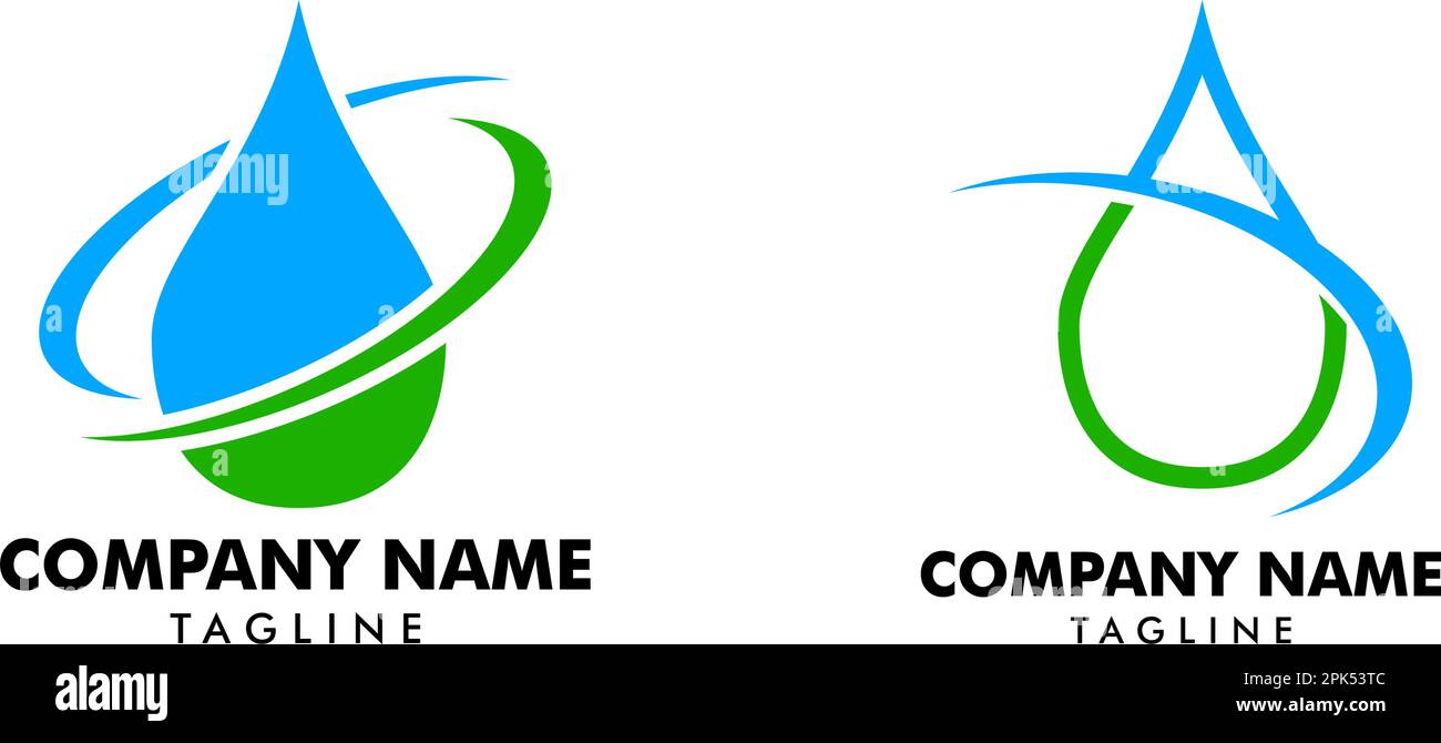 Set of Water drop swoosh logo concept design Stock Vector Image & Art ...