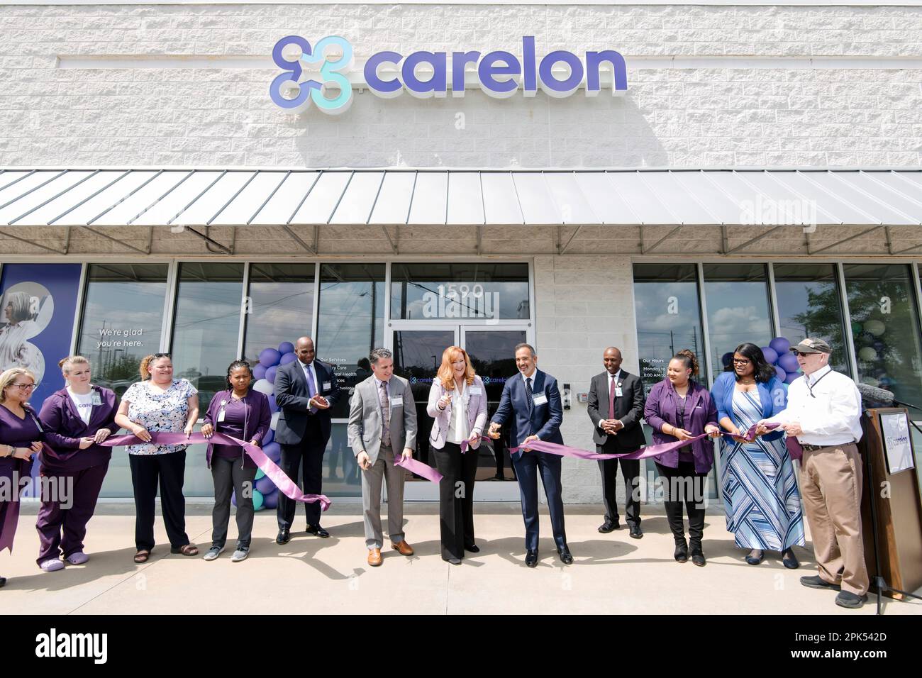 IMAGE DISTRIBUTED FOR CARELON CARE CENTER - Attendees celebrate the ...