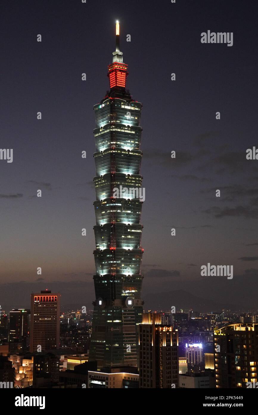 Taipei´s 101 building seen from elephant hill in Taipei, Taiwan Stock ...
