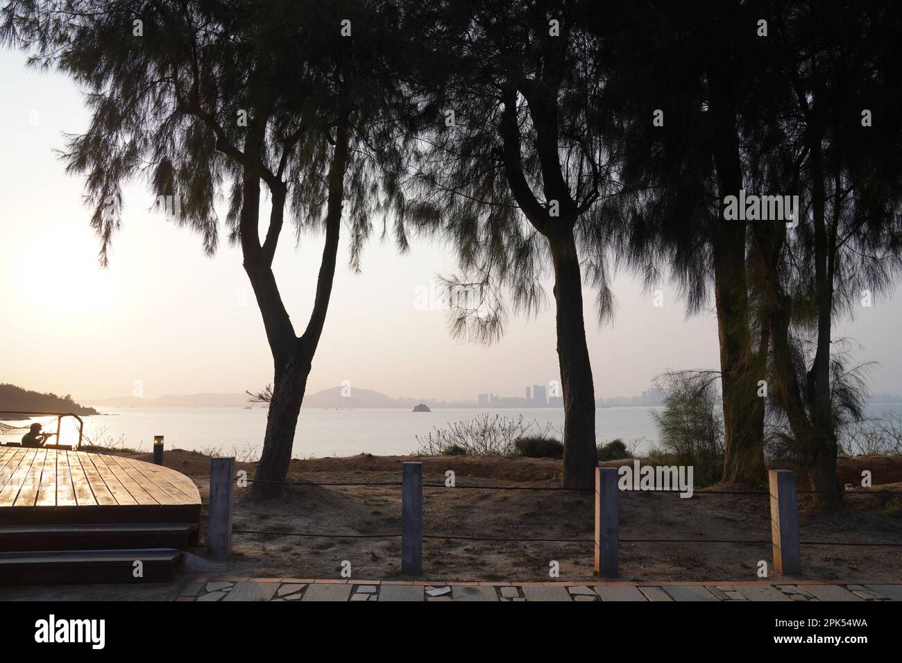 Chinese City Xiamen seen from the Taiwanese island Kinmen Stock Photo ...
