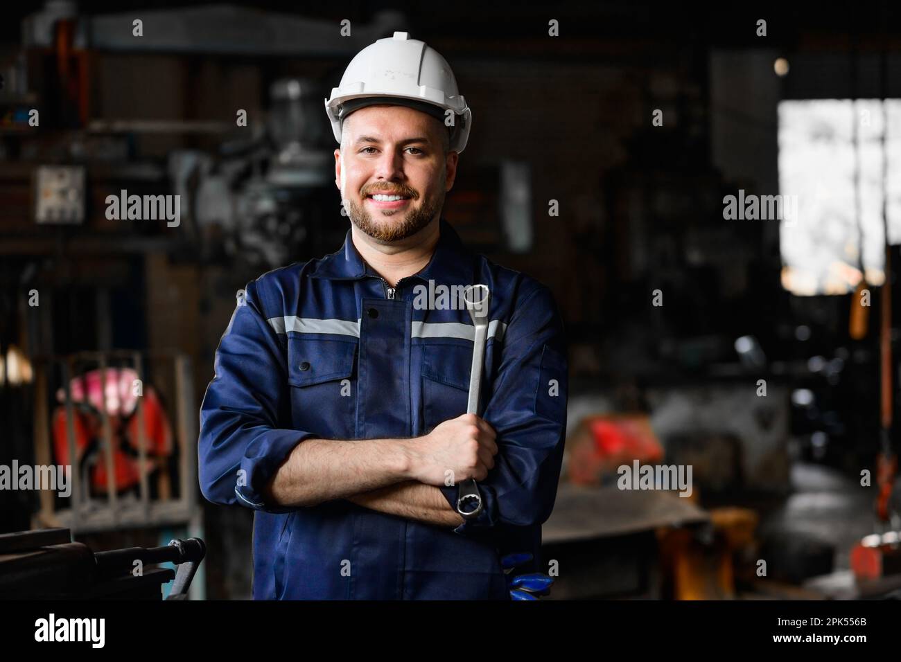 Maintenance engineer worker working at manufacturing plant factory ...