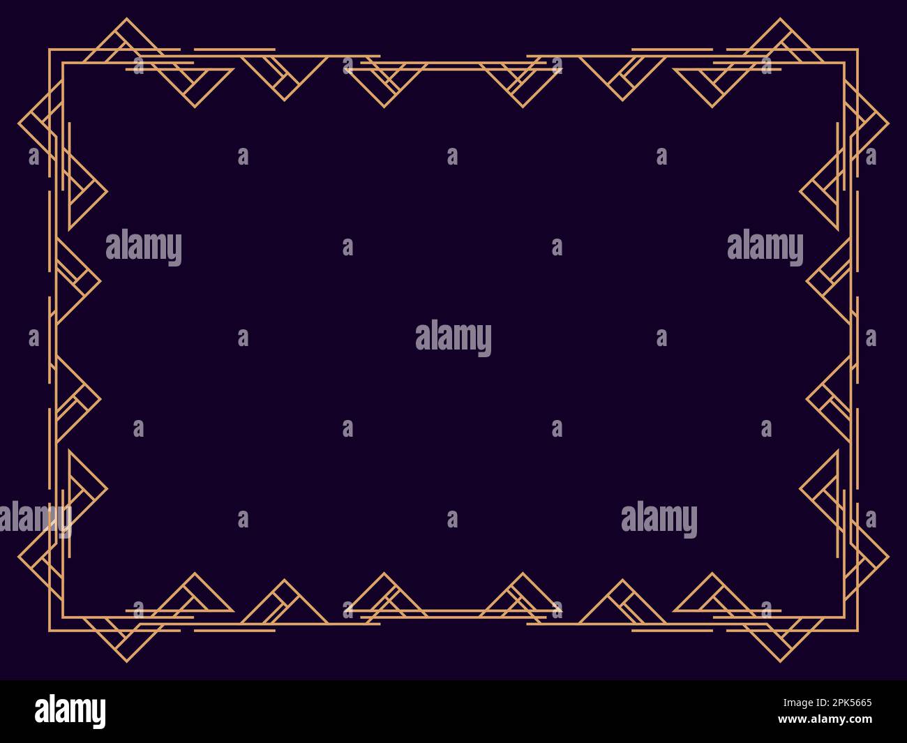 Art deco frame. Vintage linear border. Design a template for ...