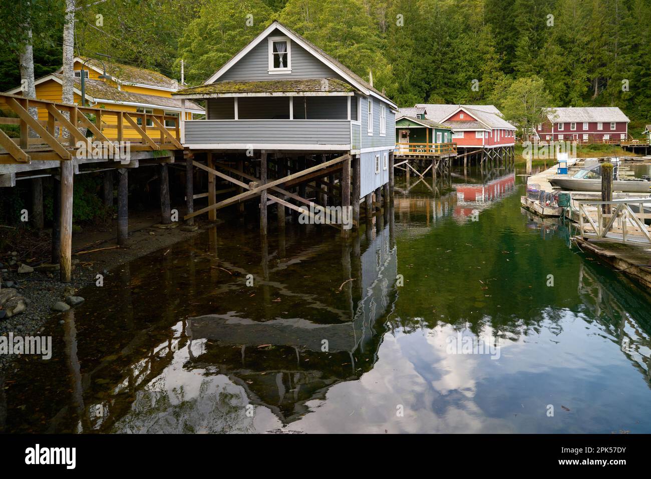 Telegraph Cove Historic Boardwalk Buildings on Pilings. The Telegraph ...