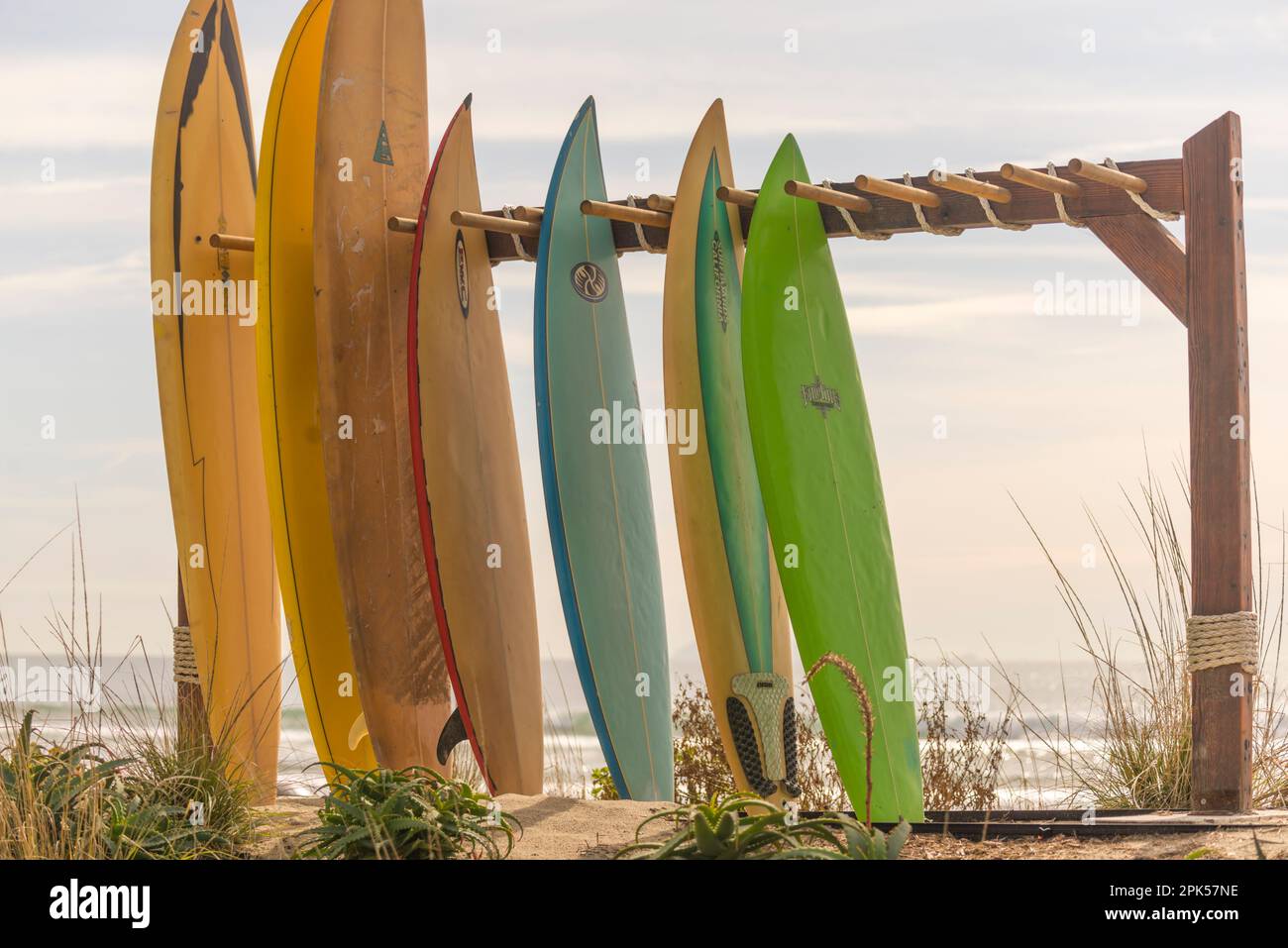 Surfboards in Coronado, California, USA Stock Photo - Alamy