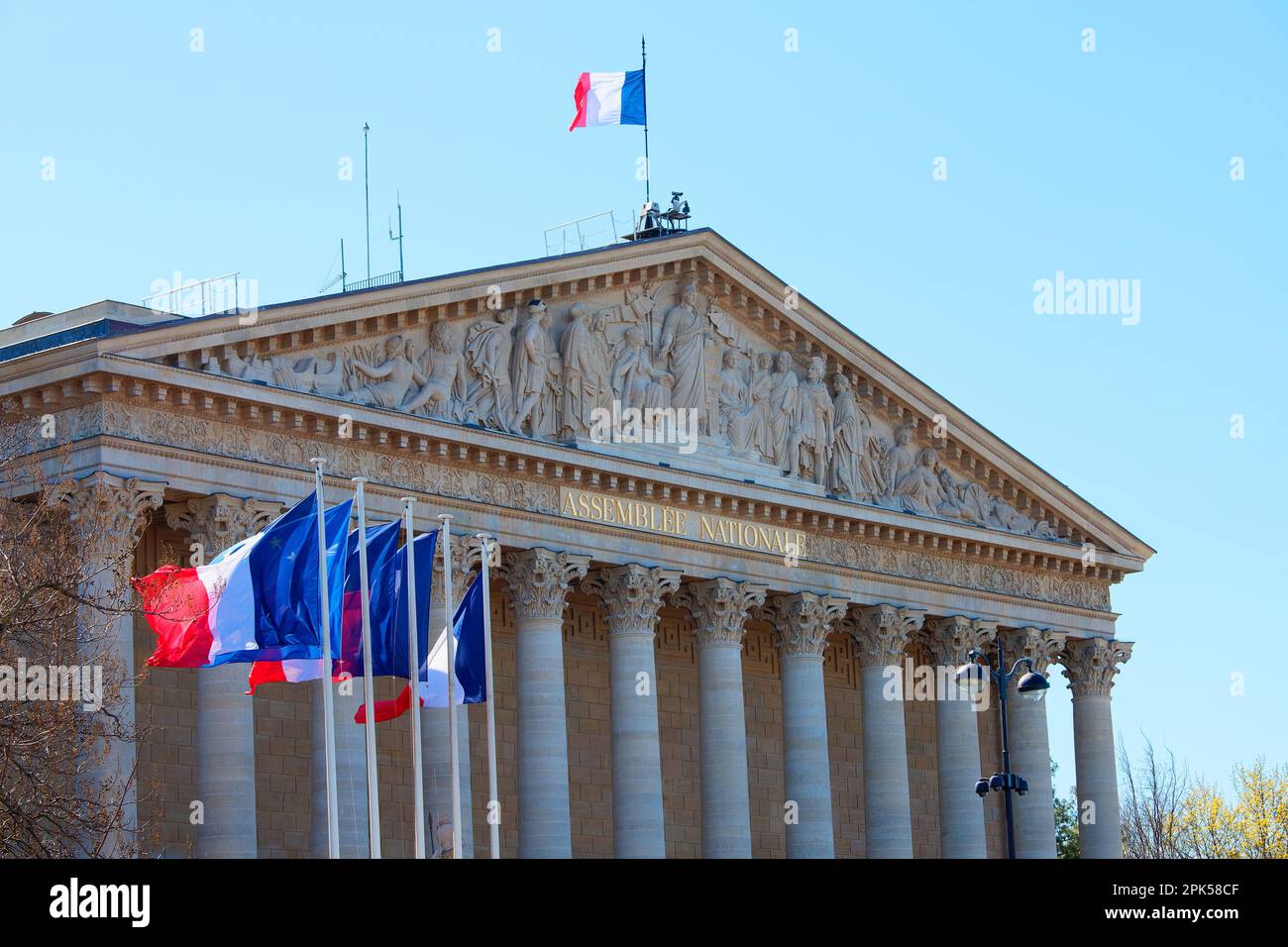 The French national Assembly-Bourbon palace the lower house of the ...