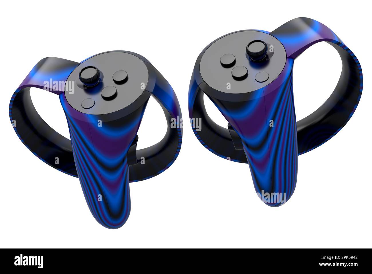 Virtual reality controllers for online gaming with seamless wavy ...