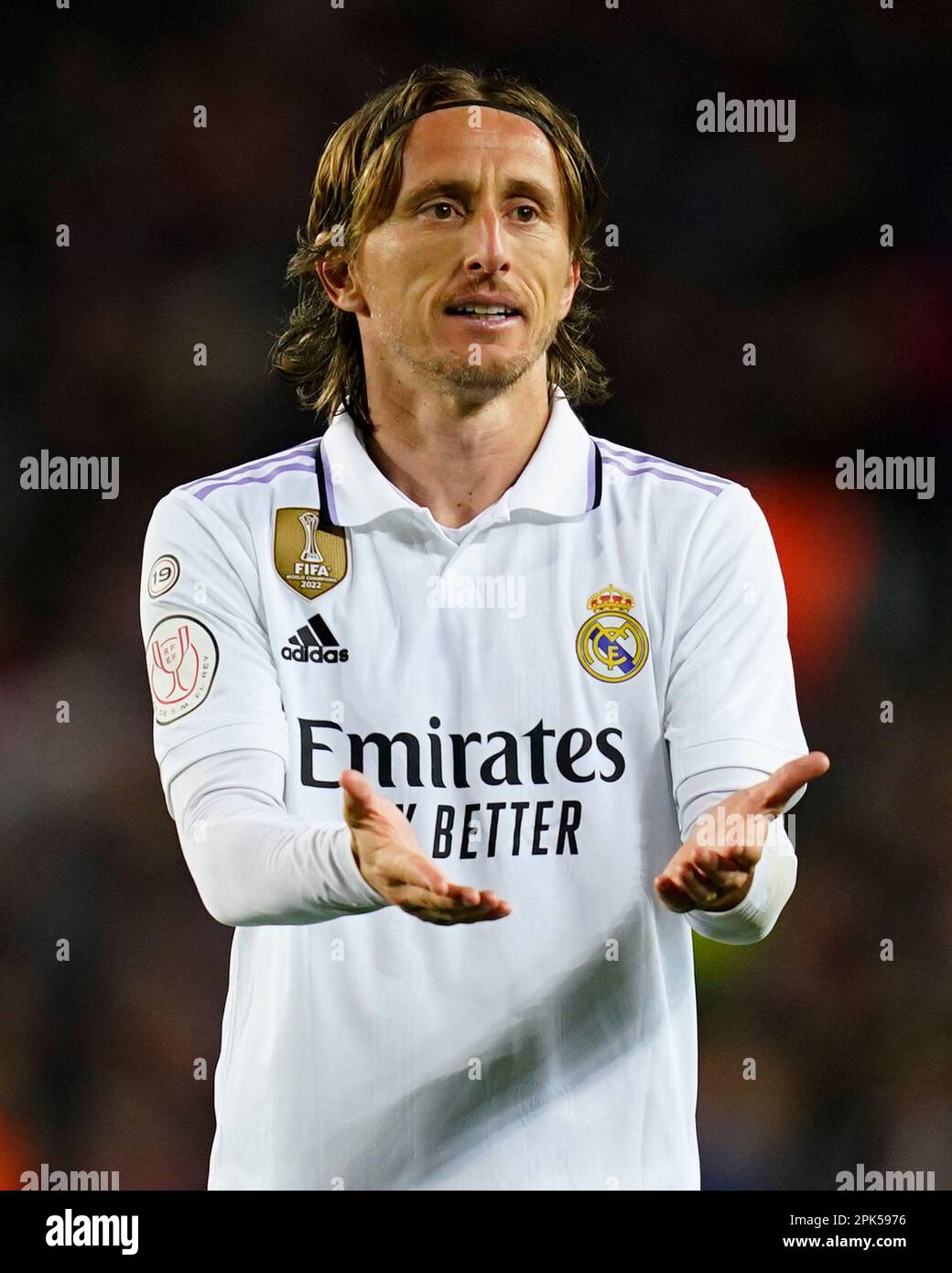 Barcelona, Spain. April 5, 2023, Luka Modric of Real Madrid during Copa ...