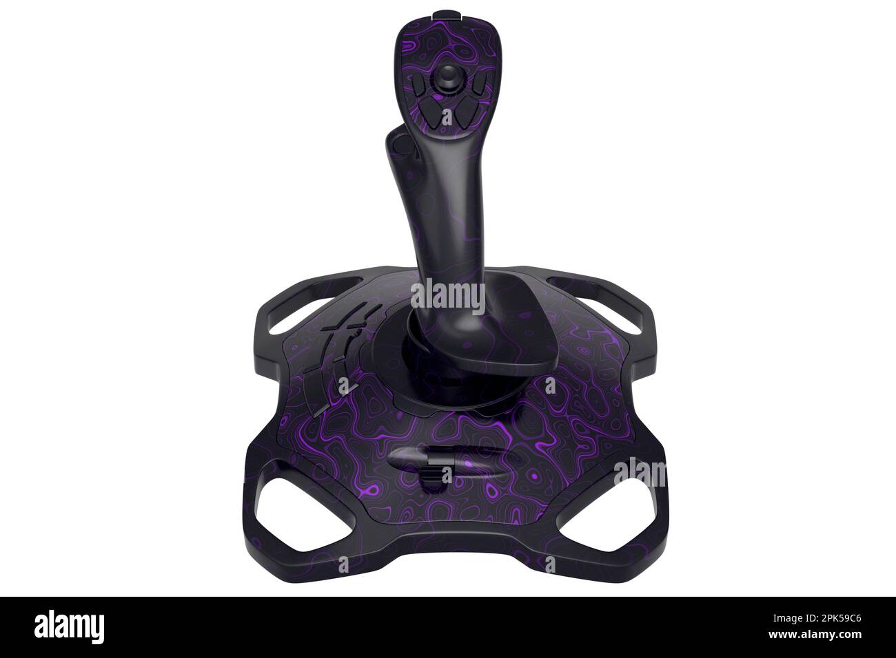 Realistic joystick for flight simulator with seamless wavy pattern on ...