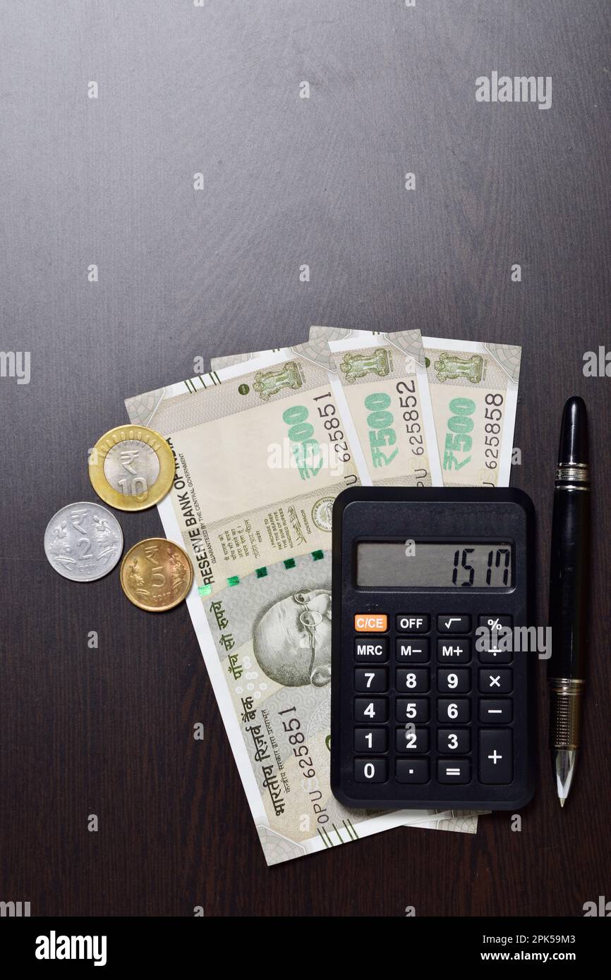 Rupees calculator hi-res stock photography and images - Alamy