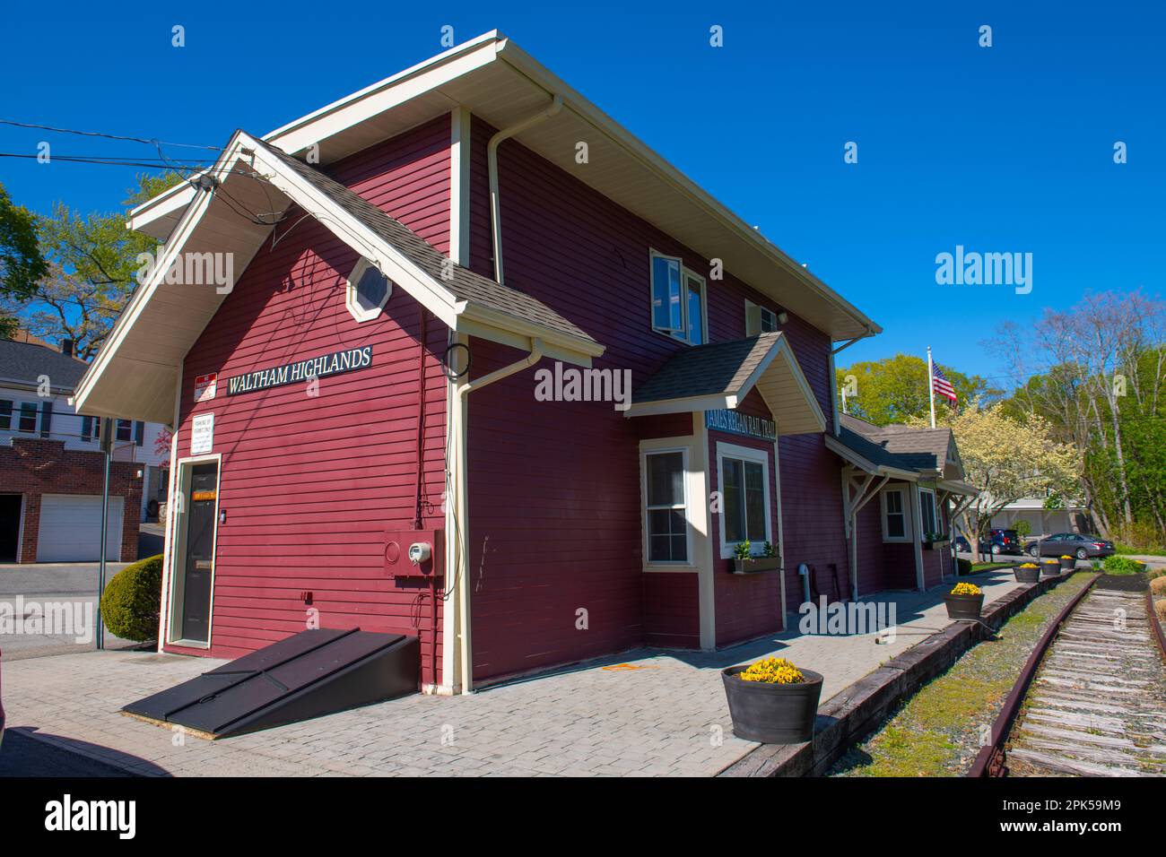 Waltham Highlands depot on James Regan Rail at 100 Hammond Street in ...