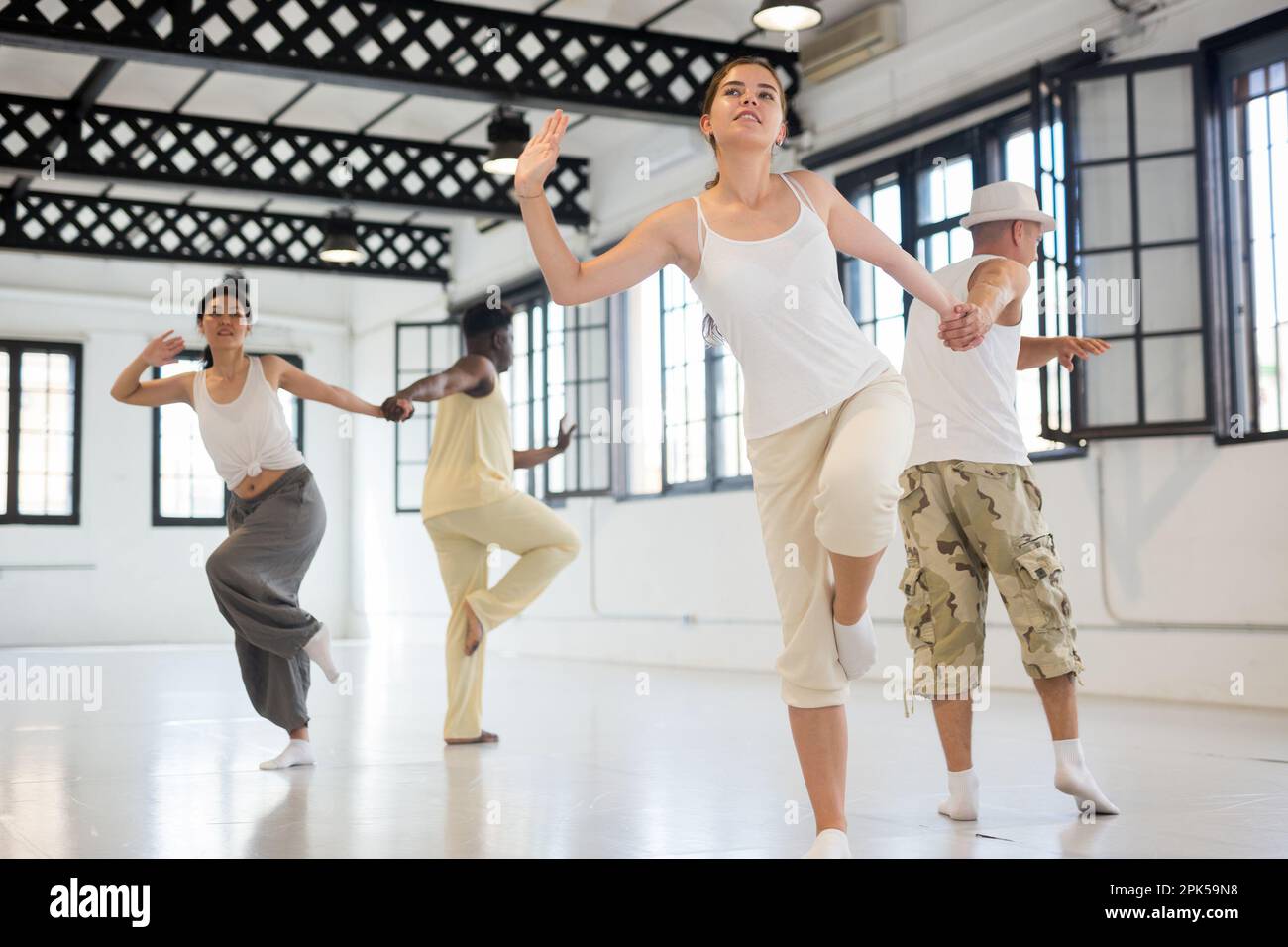 Dancers training swing movements Stock Photo - Alamy
