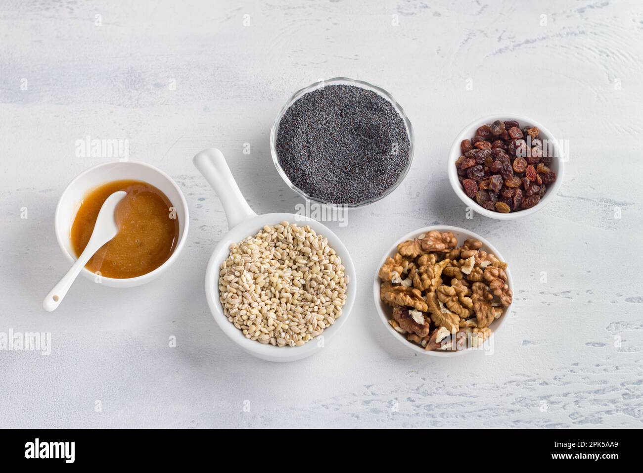 Ingredients for cooking the traditional slavic dish sochivo or kutia ...