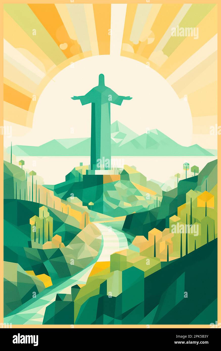 Christ the redeemer illustration hi-res stock photography and images ...
