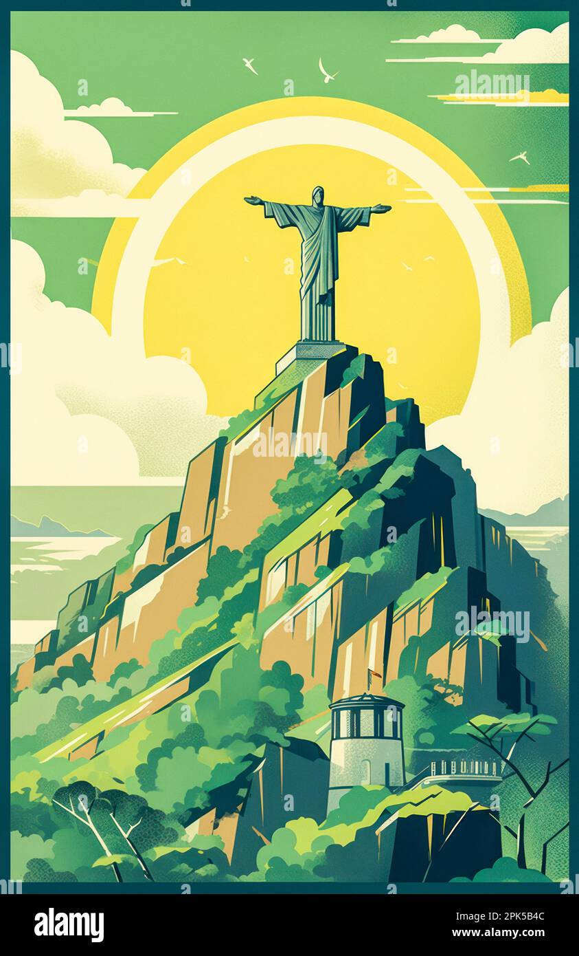 Christ the redeemer illustration hi-res stock photography and images ...