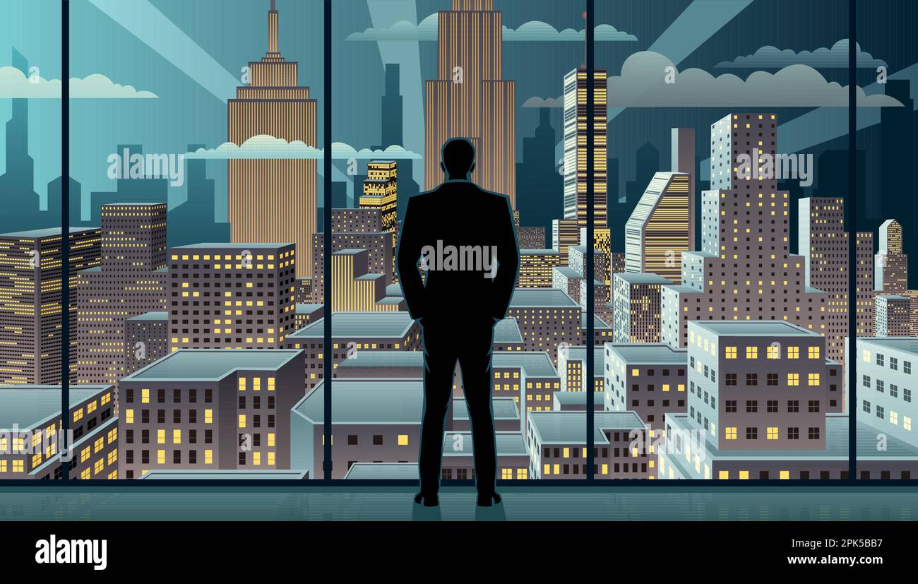 Man looking watching window Stock Vector Images - Alamy