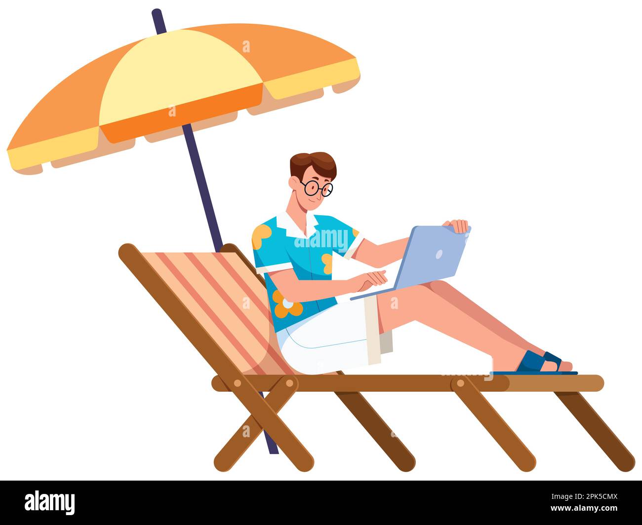 Summer business freelancer business Stock Vector Images - Alamy