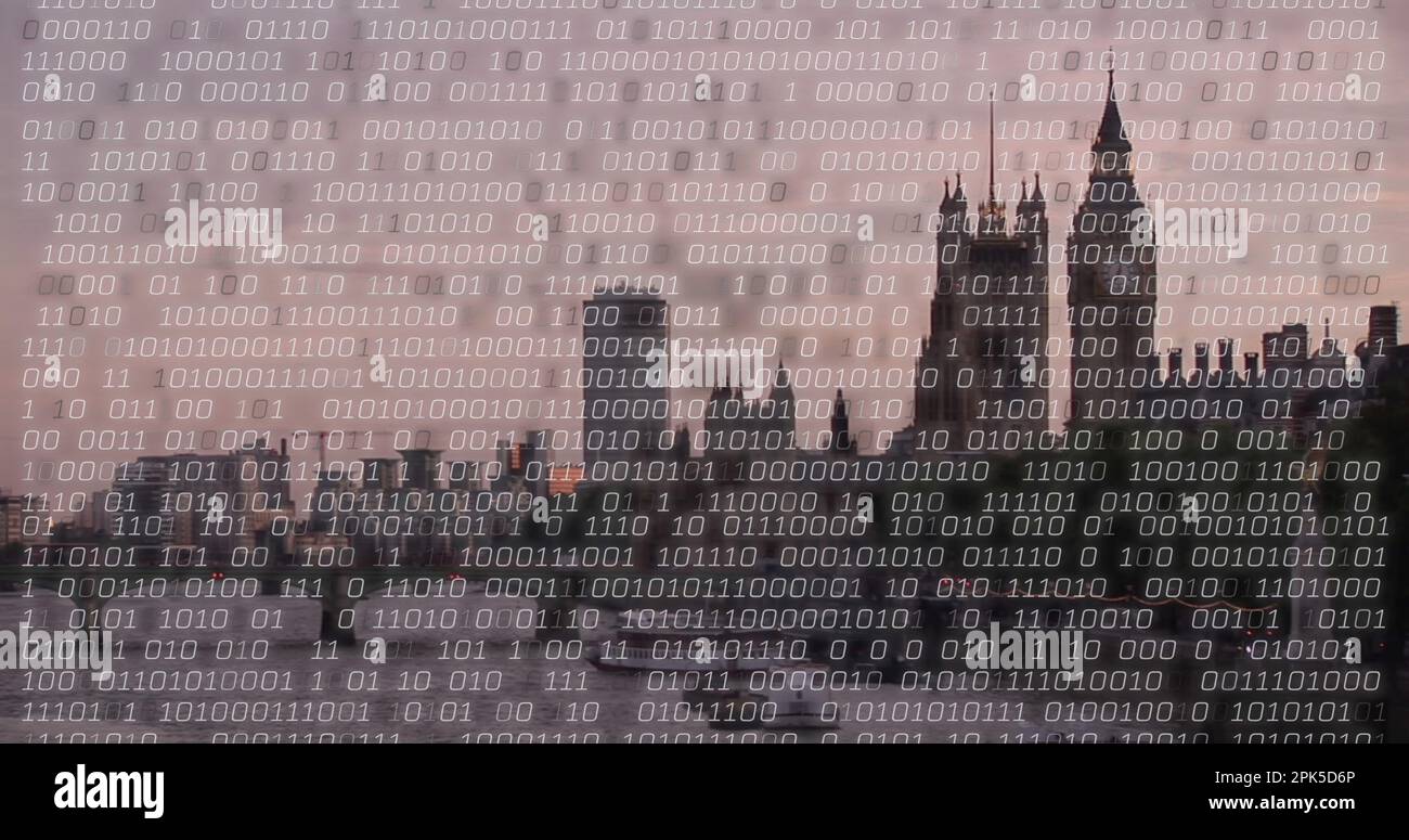 Animation binary coding digital city hi-res stock photography and images - Alamy