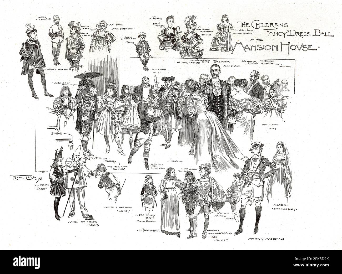 Engraving of the children's fancy dress ball at the mansion house ...