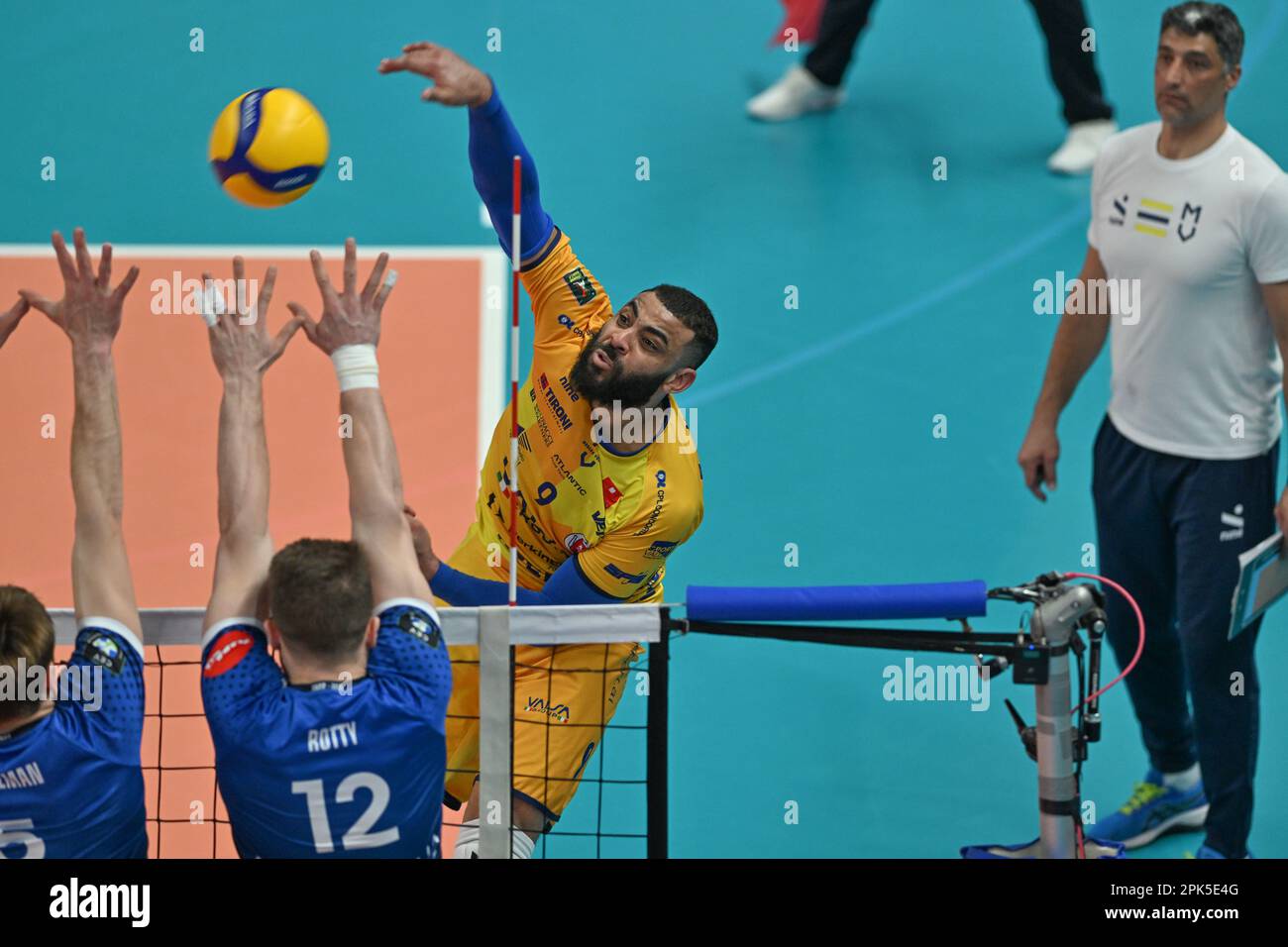 Earvin Ngapeth (9) of Modena pictured in action during a Volleyball ...