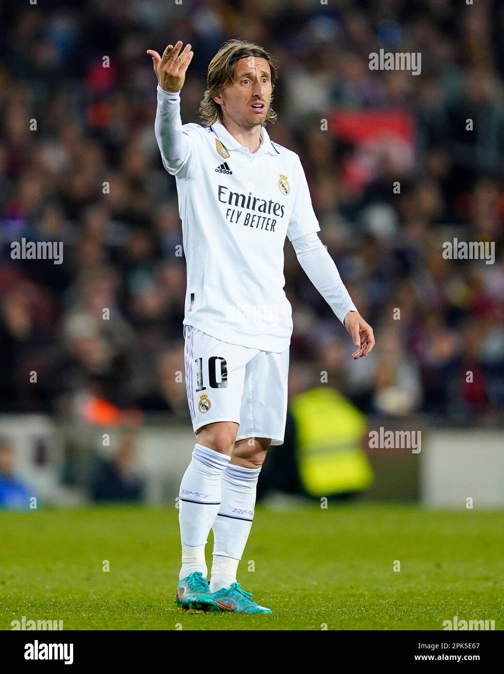 Barcelona, Spain. April 5, 2023, Luka Modric of Real Madrid during Copa ...