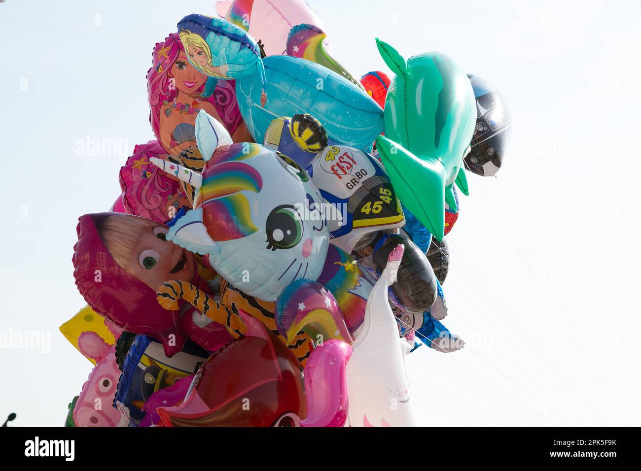 coloured balloons of different sizes and shapes Stock Photo - Alamy