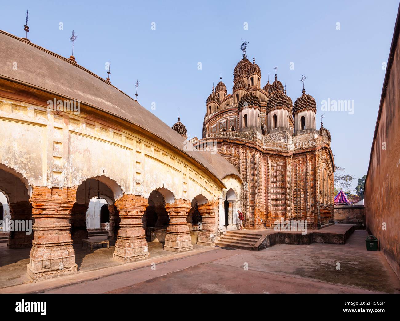 A Char–Chala (four sloped roofs) mandap in front of Lalji Temple in the ...