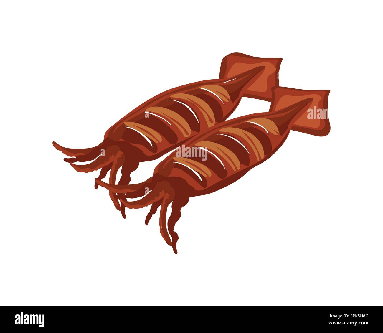 Ikayaki visualized with Detailed and Realistic Illustration. The ...