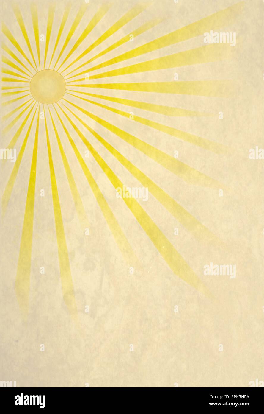 yellow sun-ray of different length on yellow background Stock Photo - Alamy