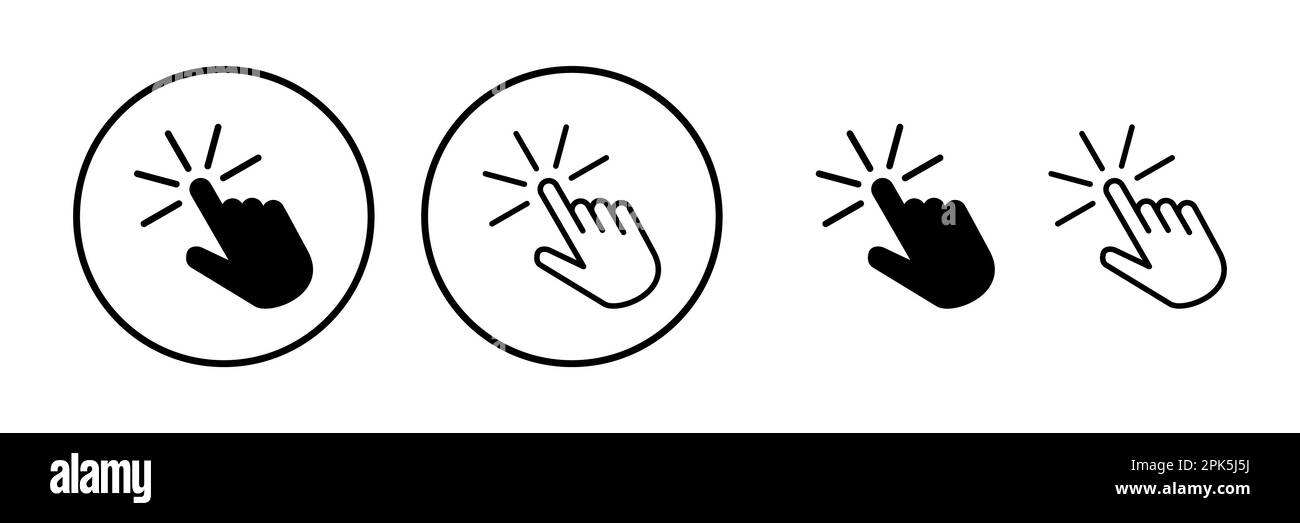 Click icon vector. cursor icon vector. pointer sign Stock Vector Image & Art - Alamy