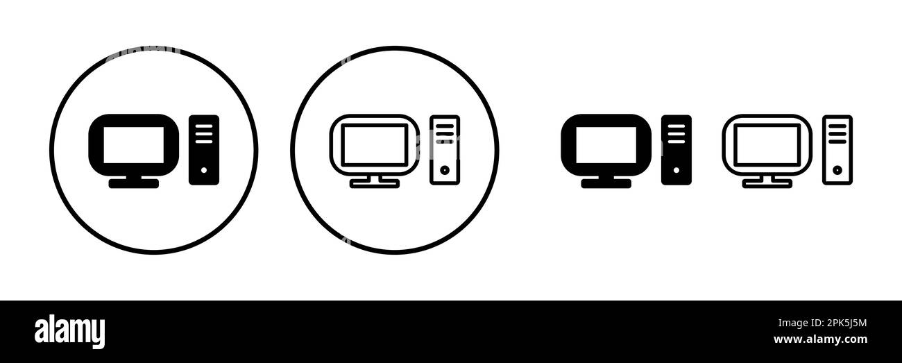 Computer icon vector. computer monitor icon Stock Vector Image & Art - Alamy