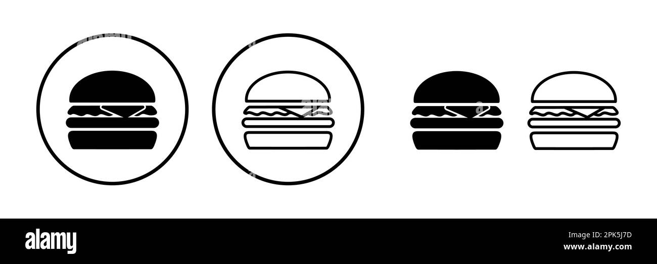 Burger icon vector. hamburger logo icon. fast food icon Stock Vector ...