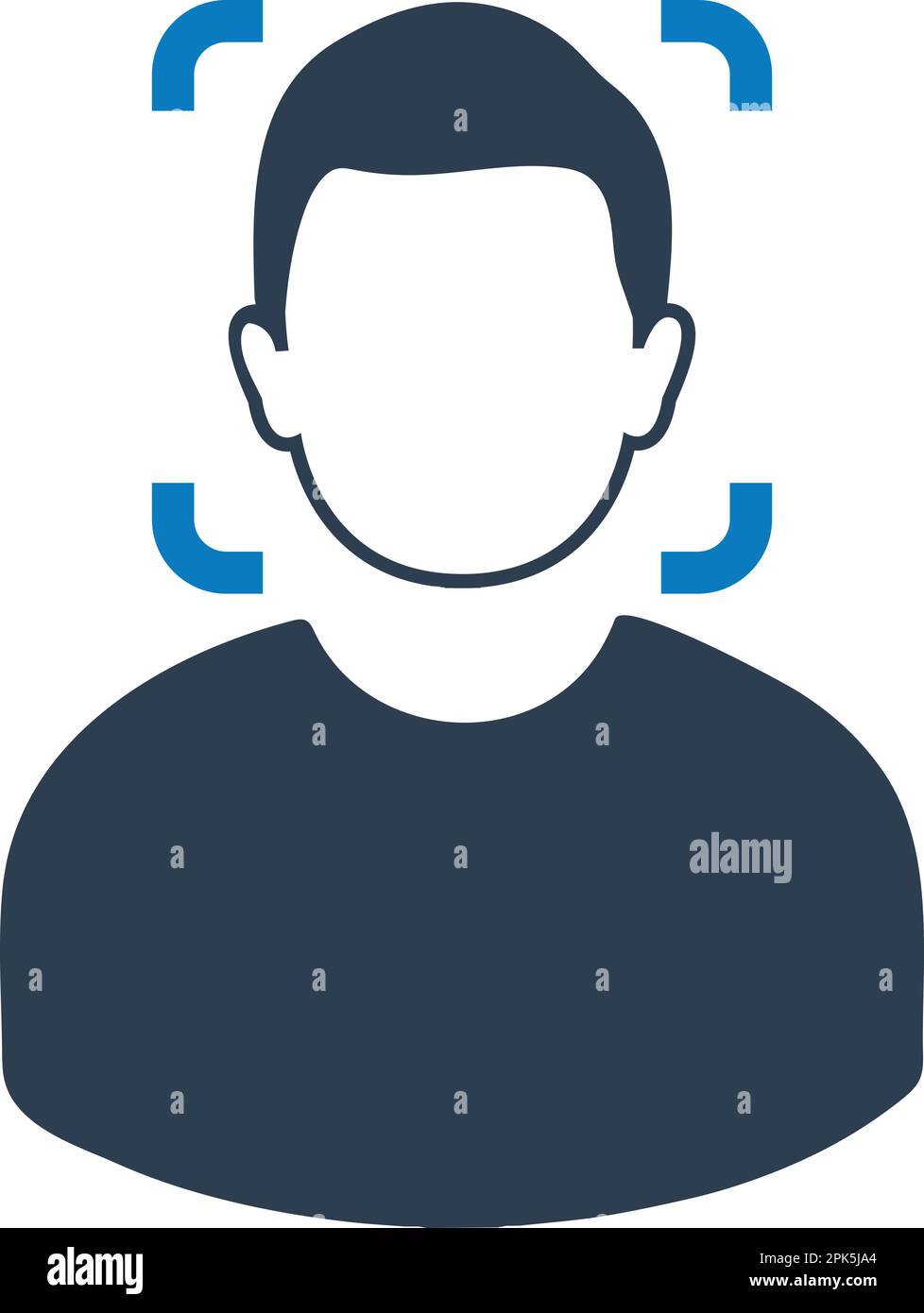 Biometric Face Recognition Icon. Flat style vector EPS Stock Vector ...