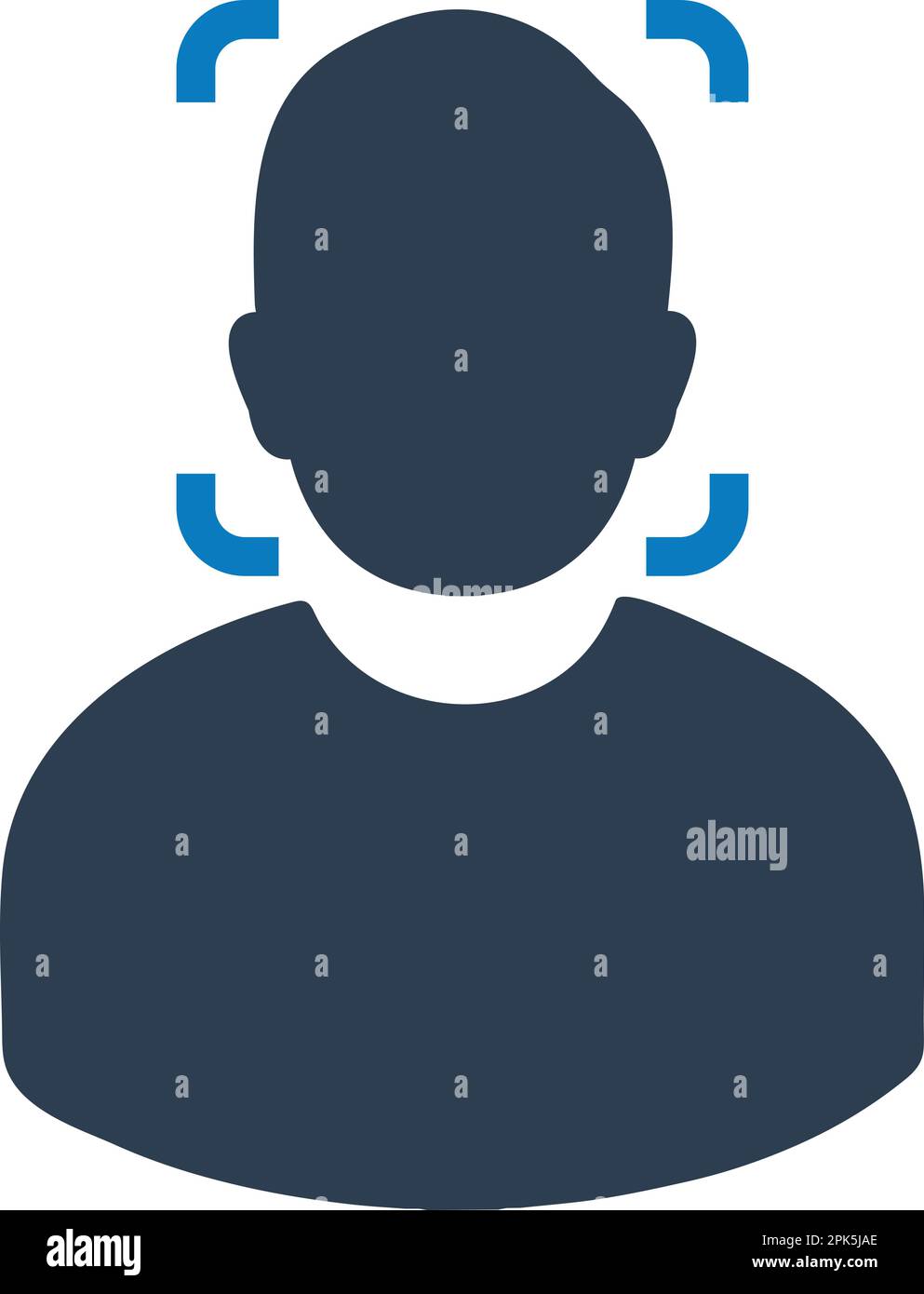 Biometric Face Recognition Icon. Flat style vector EPS Stock Vector ...