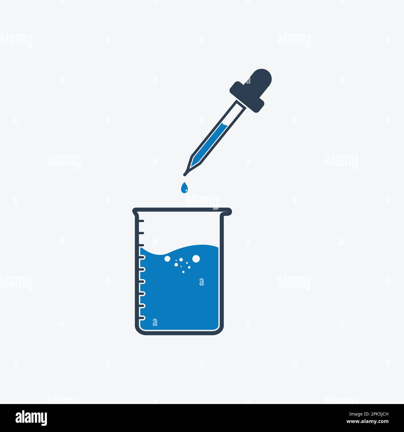 Chemical Beaker and Pipette Icon. Editable Vector EPS Symbol ...