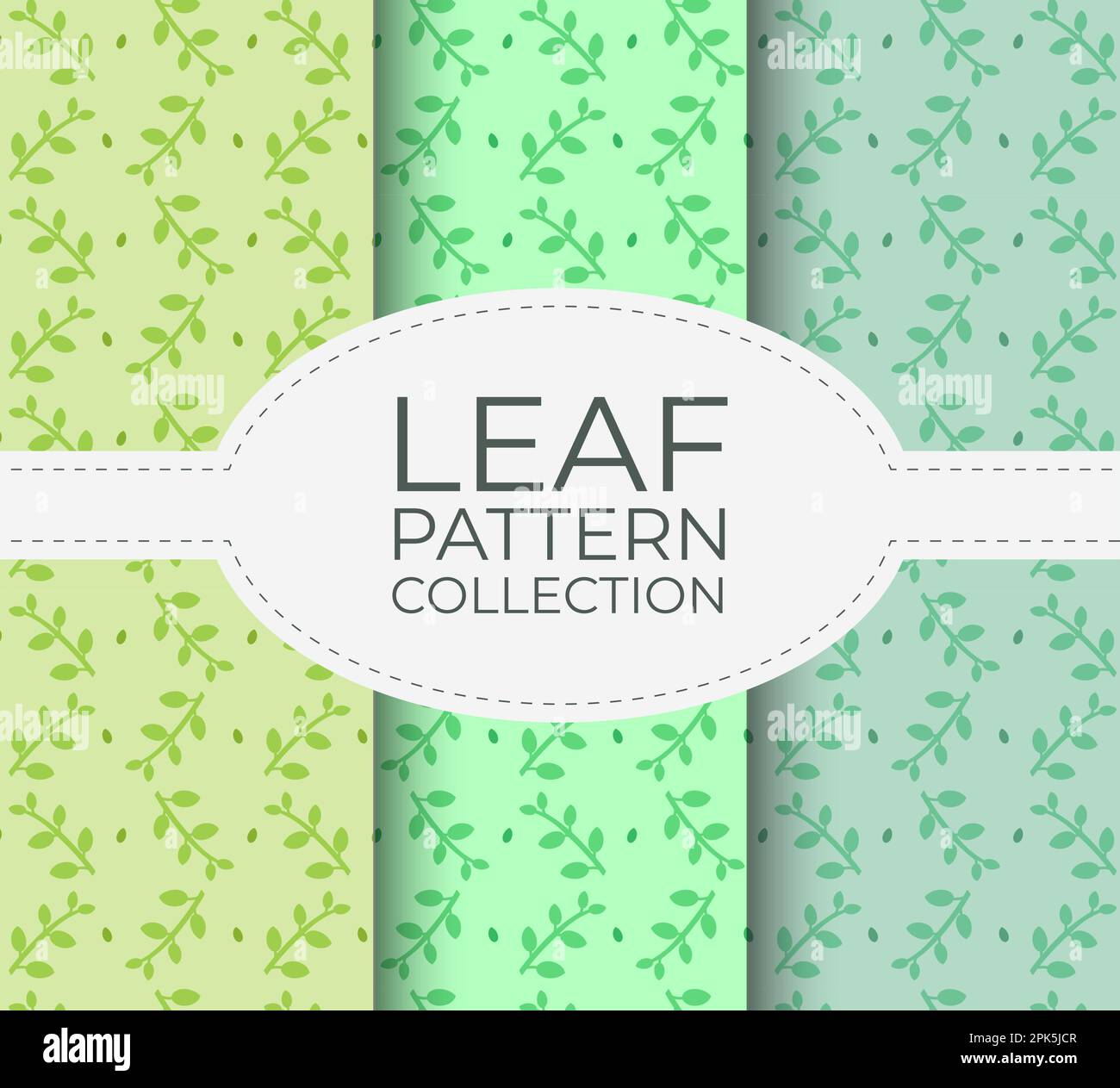 Leaf Pattern Collection. Vector Flat Illustration Stock Vector Image ...
