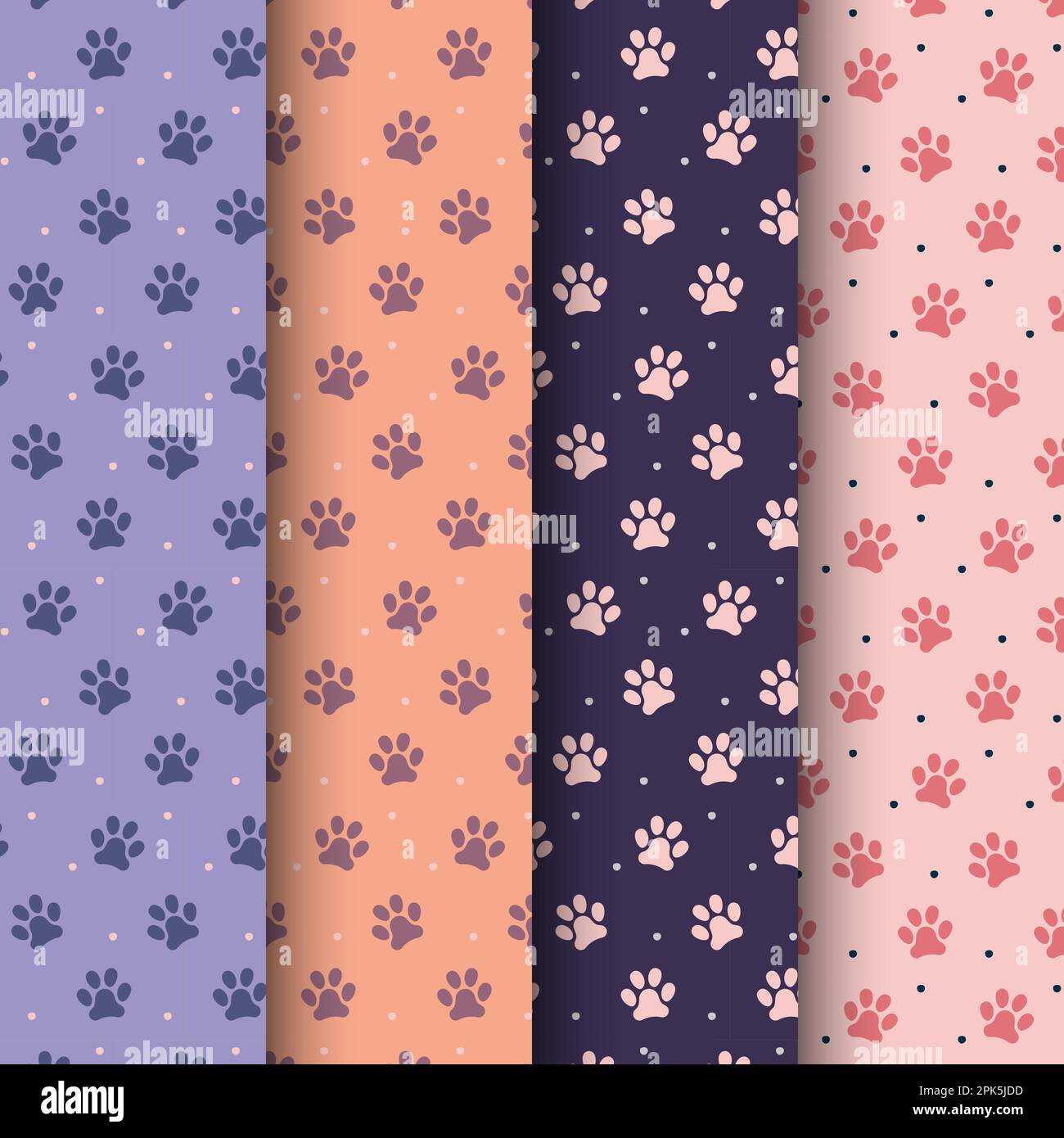 Patterns With Pet Marks. Vector Illustration Stock Vector Image & Art ...