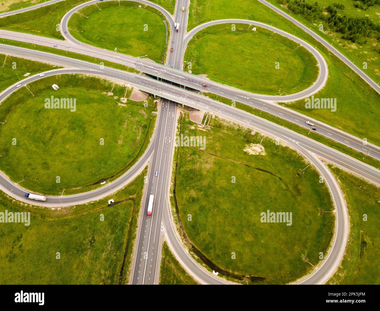 Circular road junction Stock Photo - Alamy