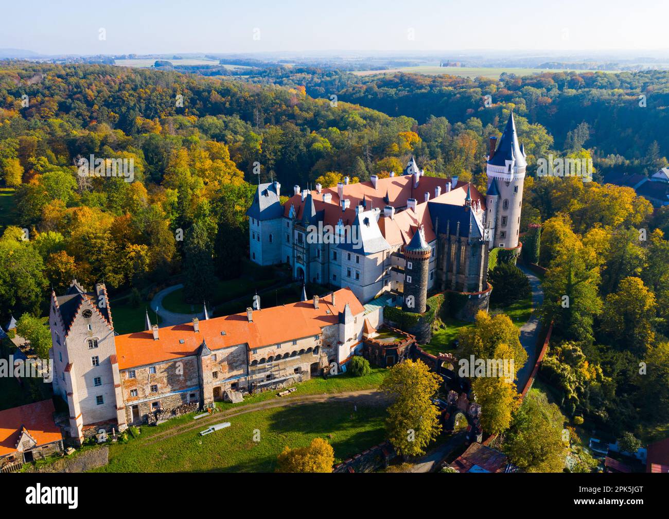 Old stone Zleby castle Stock Photo - Alamy