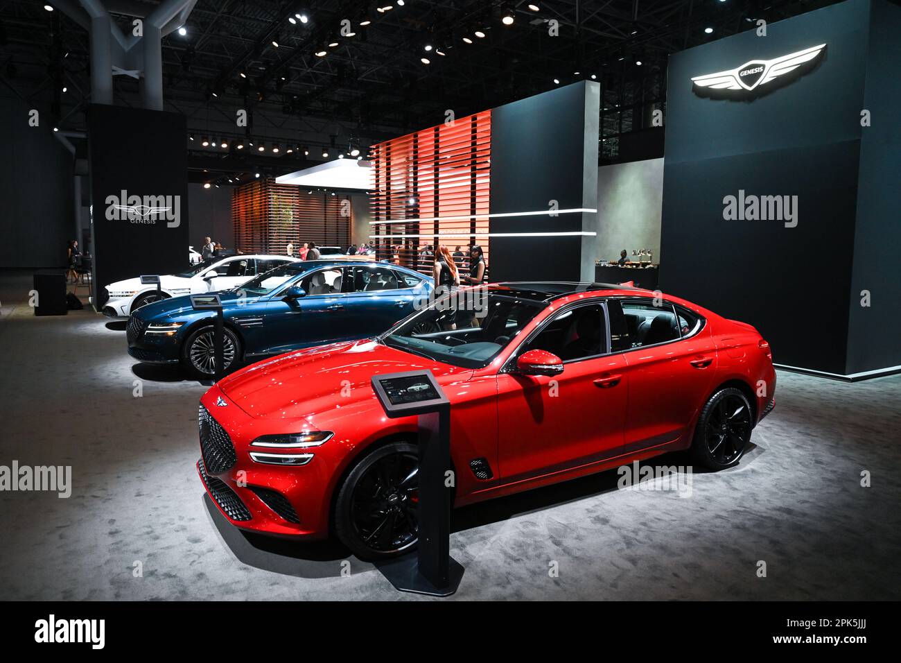Genesis automobiles on display during the 2023 New York International ...